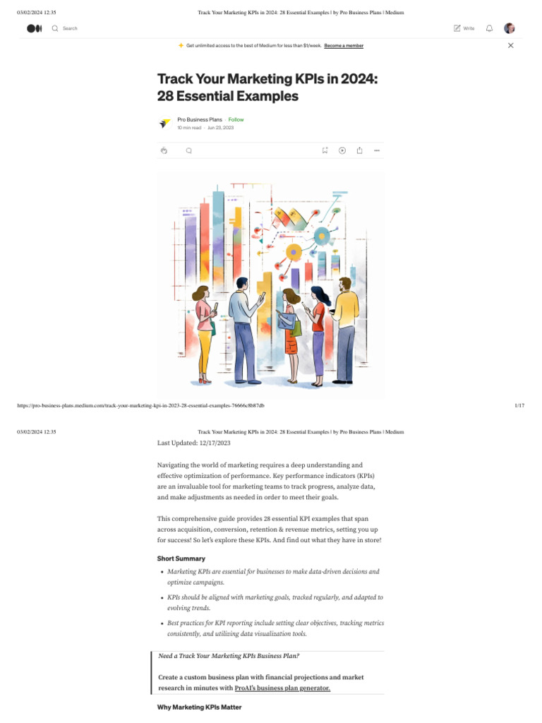 Marketing KPIs: 28 Key Metrics for 2024 | PDF | Performance Indicator ...