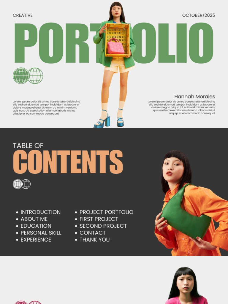 Gray Green Bold Creative Portfolio Presentation | PDF