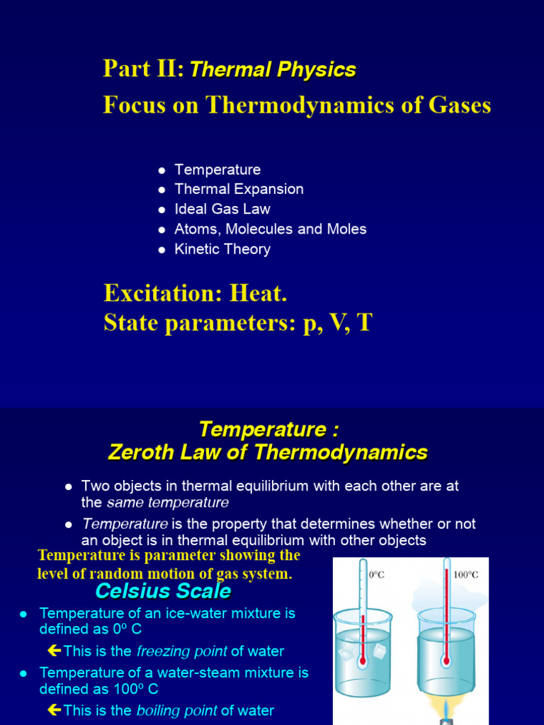 Lecture-4.1 ThermalPhysics Intro | PDF | Temperature | Heat