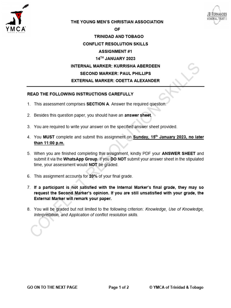 Question Paper Conflict Res | PDF