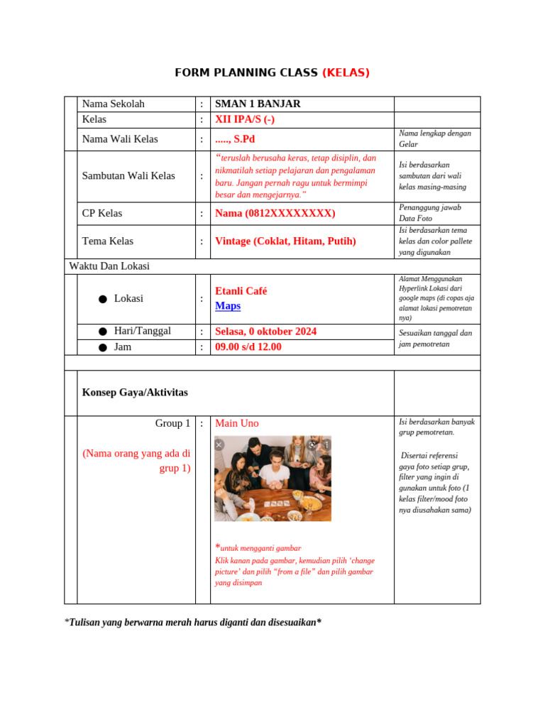 Form Planning Class | PDF