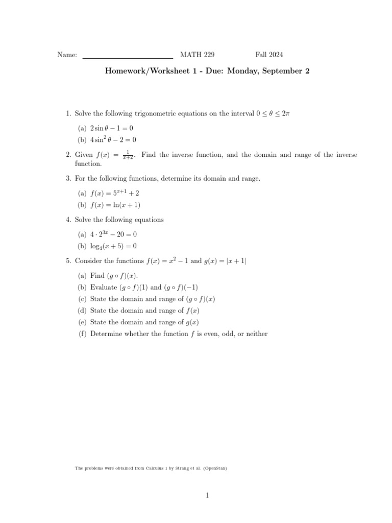 Math Worksheets 1 F24 Pdf