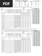 Score Sheets Netball | PDF | Team Sports | Ball Games