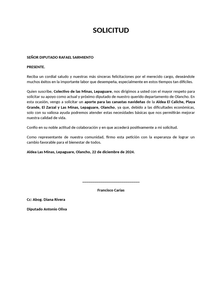 Formato Solicitud | PDF