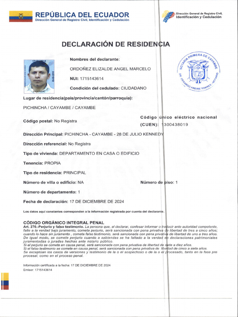 Documento Certificado | PDF