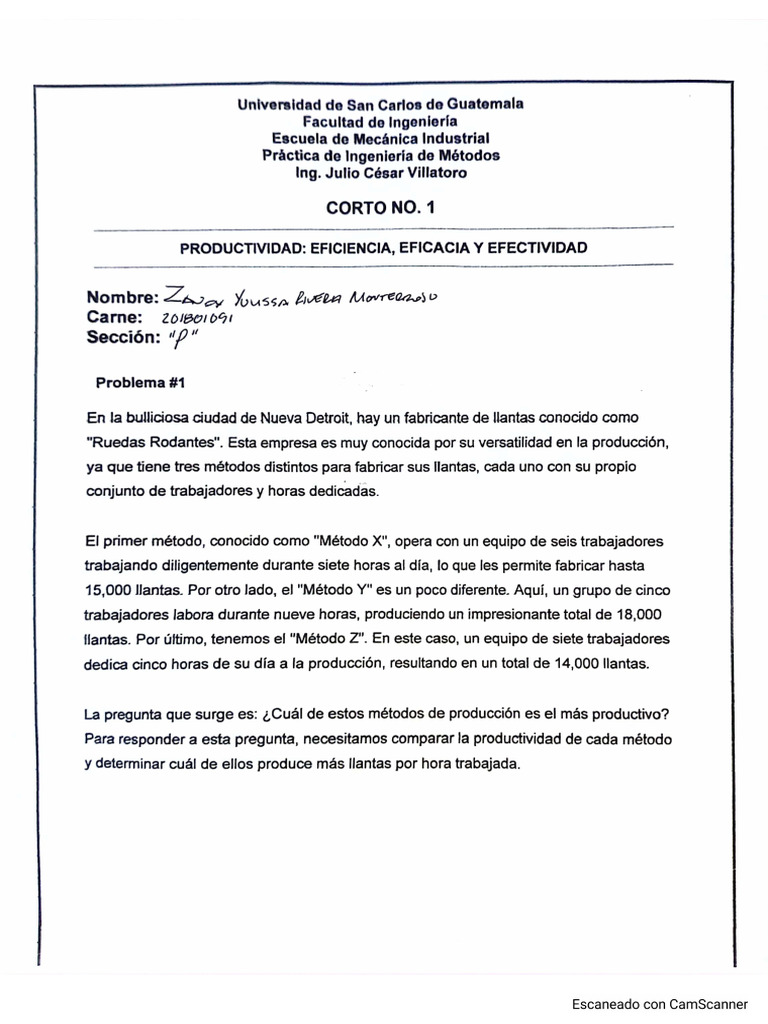 Corto #1 - ING - Metodos - P | PDF