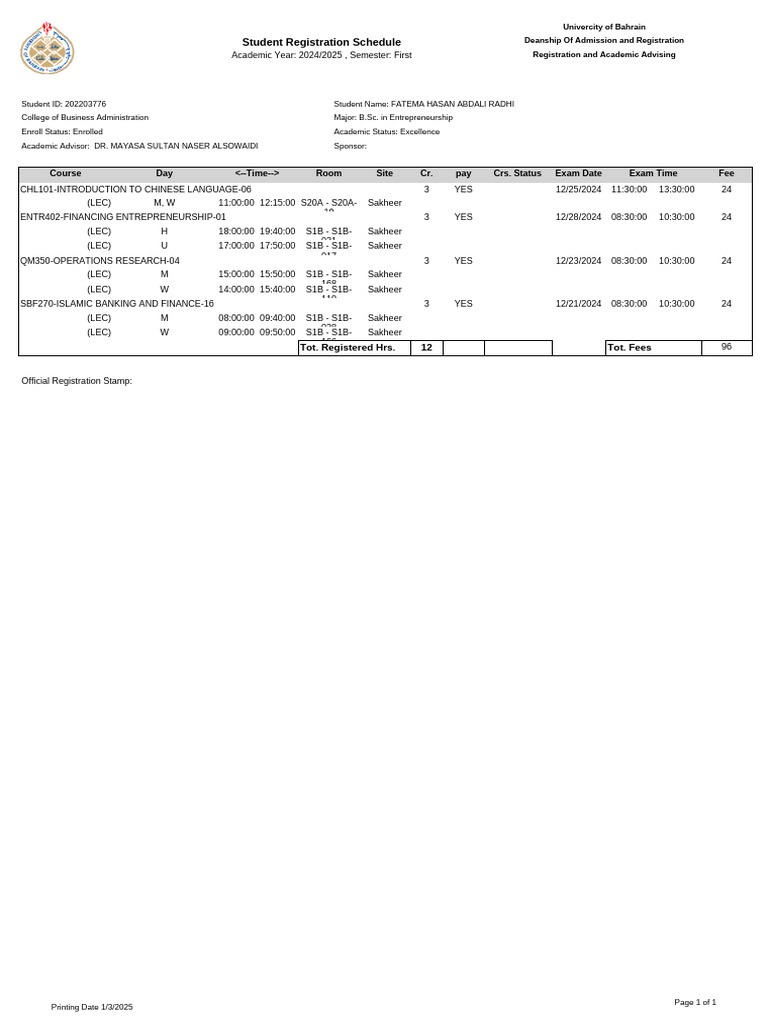 Statements and Transcript Requests Report | PDF