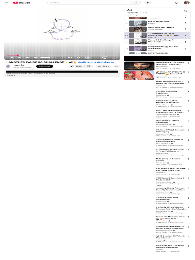 ANOTHER PAUSE OC CHALLENGE p2 ️ #edit #oc #viralshorts #shorts #trending #capcut #ibispaintx ...