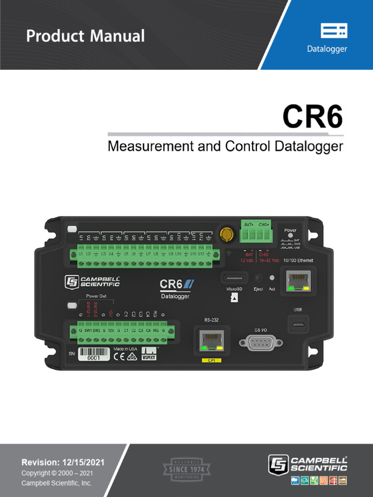 cr6 | PDF | Data Acquisition | Programmable Logic Controller