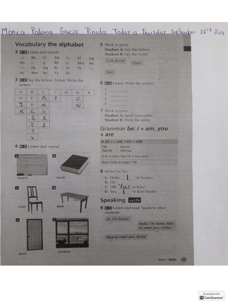 unit 1 Hello | PDF