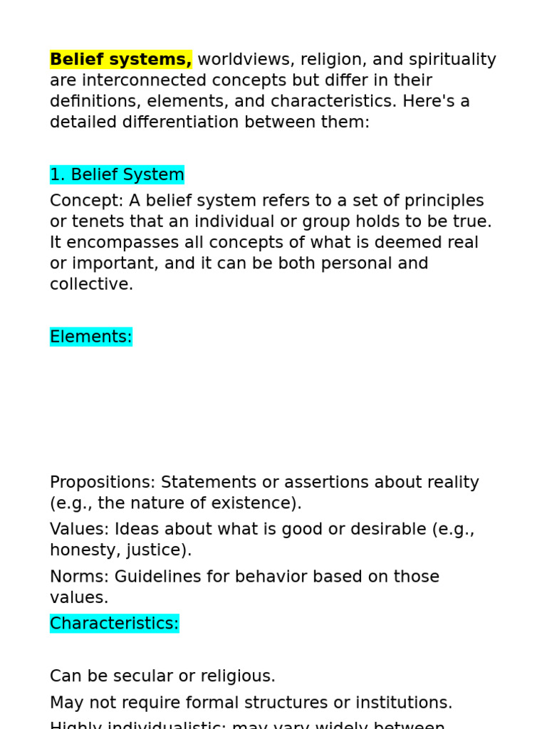 Belief Systems | PDF | Reality | Spirituality