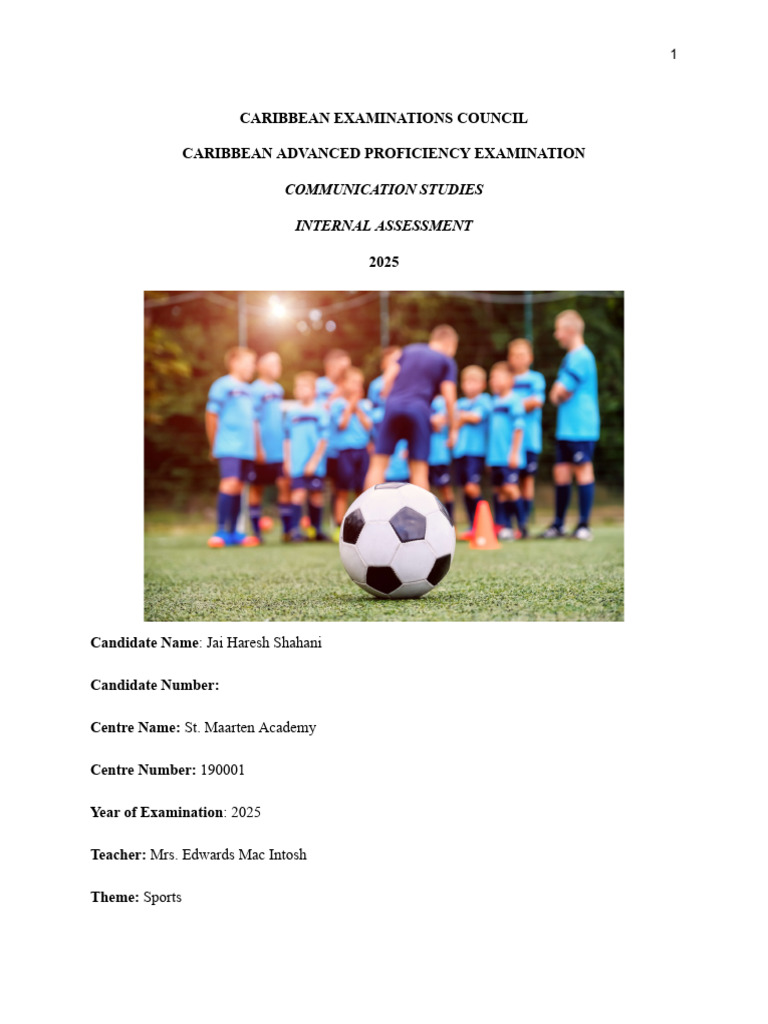 Communication Studies Ia Template | PDF | Nonverbal Communication ...