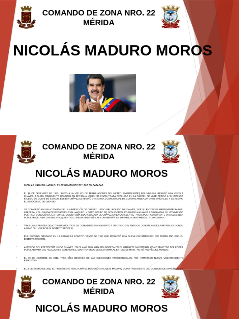 Biografía de Nicolás Maduro Moros | PDF