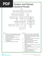 Astronomy Crossword Puzzle Answers | PDF | Planets | Sun