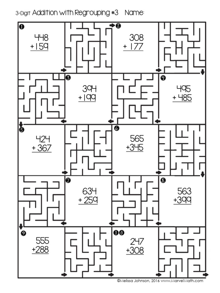 Addition Maze | PDF