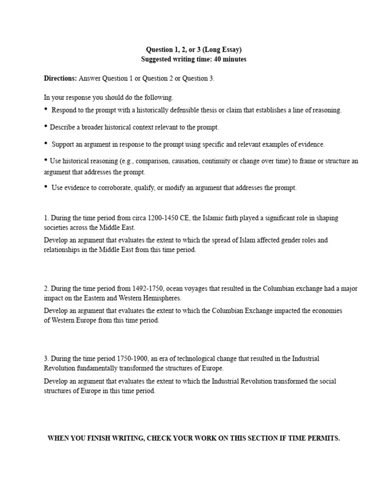 LEQ World History | PDF | Trade | Atlantic Slave Trade