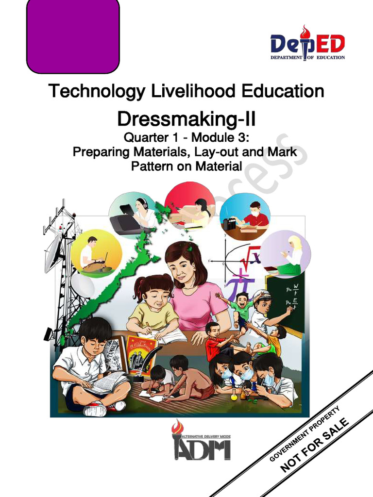 TLE 9-10 Dressmaking 2 Q1 - M3 For Printing | PDF | Seam (Sewing) | Textiles