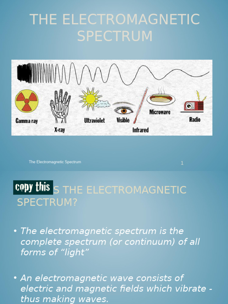 Electromagnetic Spectrum 1 | PDF | Electromagnetic Spectrum ...