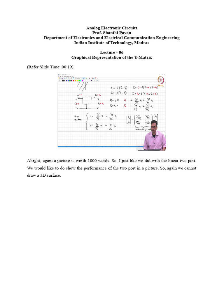 Graphical Representation of The Y-Matrix (Lec6 by Shantipavan Sir ...