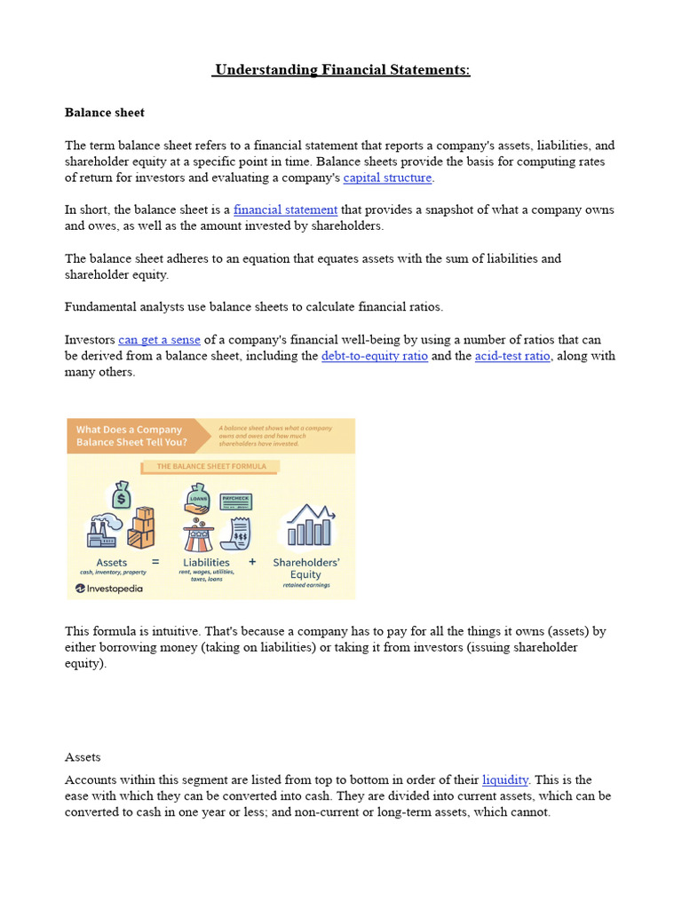 Financial Statement Notes | PDF | Balance Sheet | Equity (Finance)
