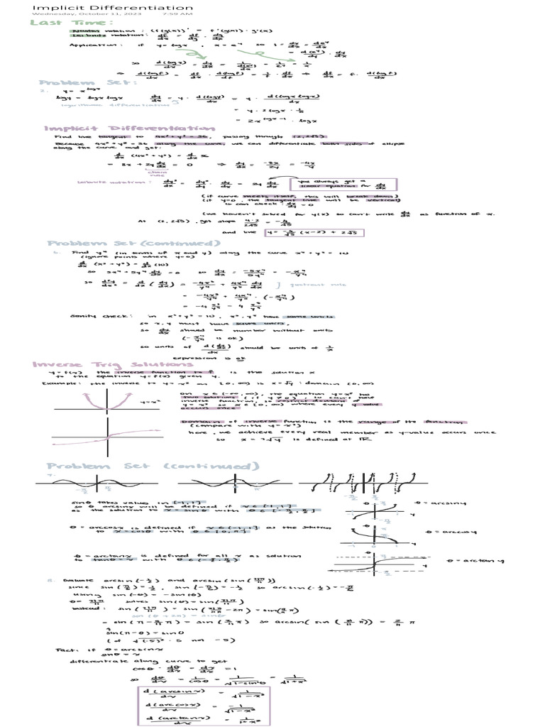 Implicit Differentiation | PDF