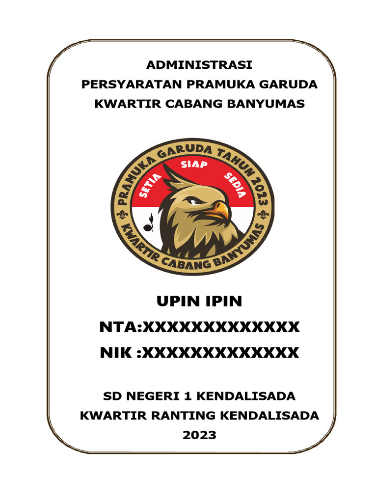 COVER ADMINISTRASI Pramuka Garuda | PDF