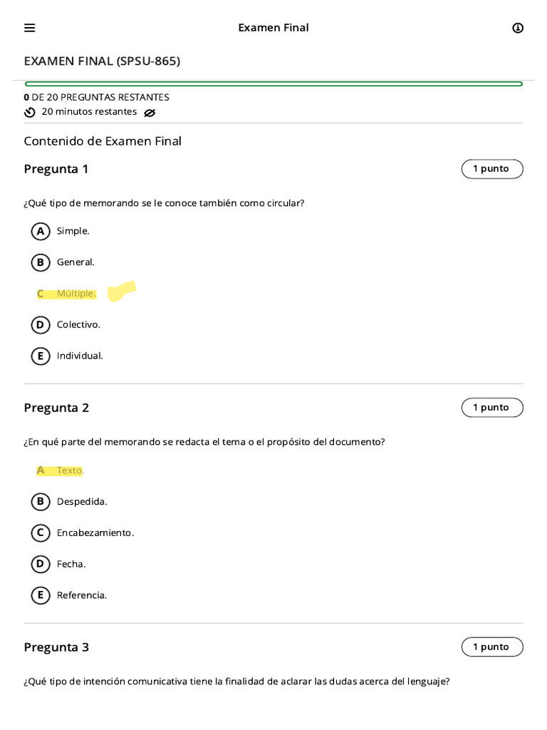 Examen Final Técnicas de Comunicación 2025 | PDF | Hablar en público ...