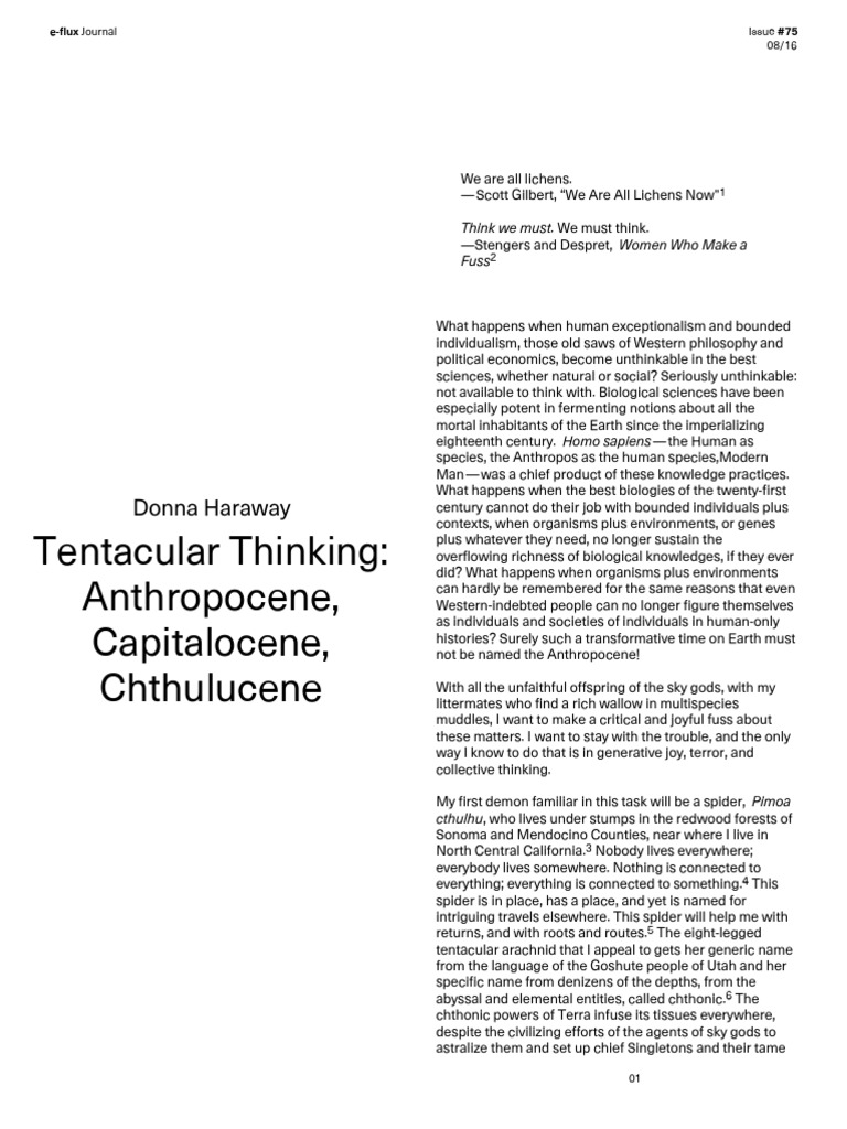 67125 e Flux Journal Tentacular Thinking Anthropocene Capitalocene ...