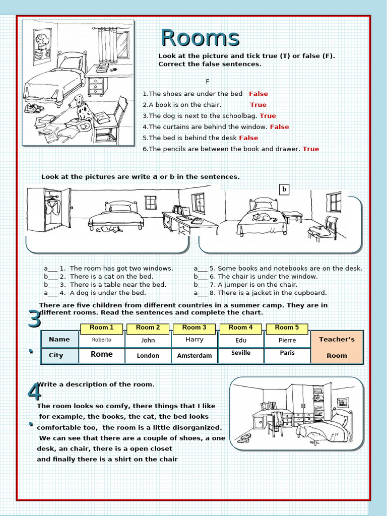 Furniture-There Is Are-Prepositions of Place | PDF | Furniture ...