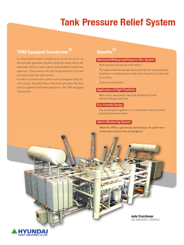 Transformer Tank Pressure Relief System | PDF | Transformer ...