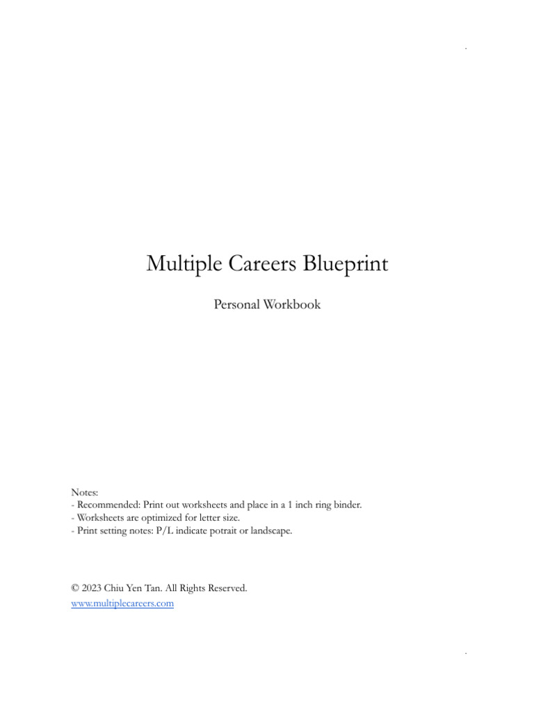 Multiple Careers Workbook Guide | PDF