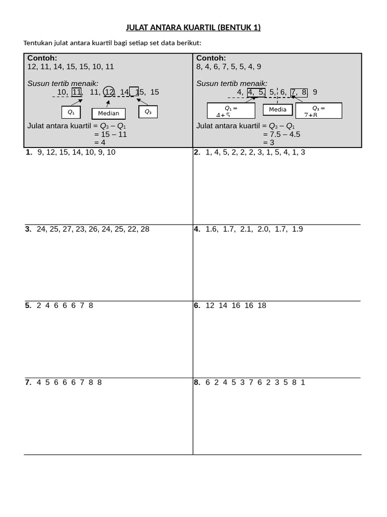 Julat Antara Kuartil | PDF