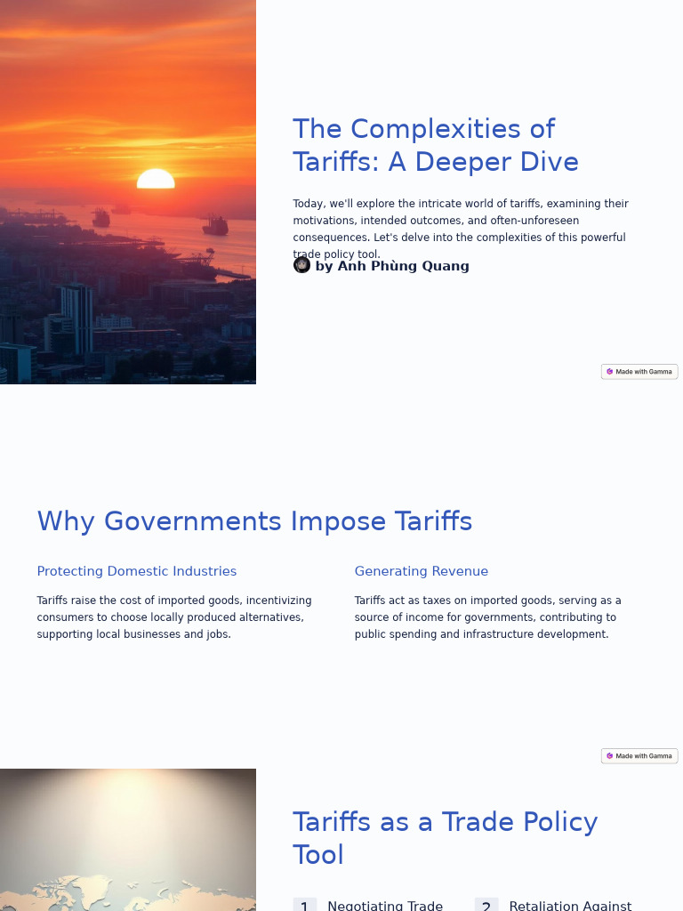 The-Complexities-of-Tariffs-A-Deeper-Dive | PDF | Tariff | Policy