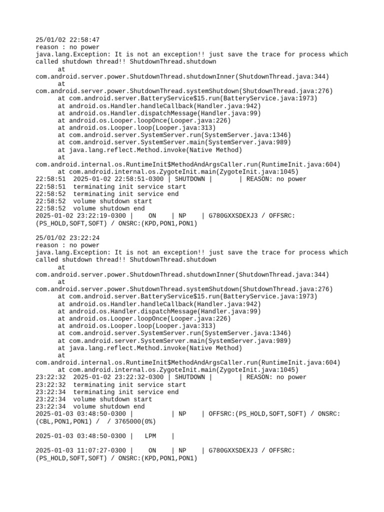 Power Off Reset Reason Backup | PDF | Computing | Java (Programming Language)