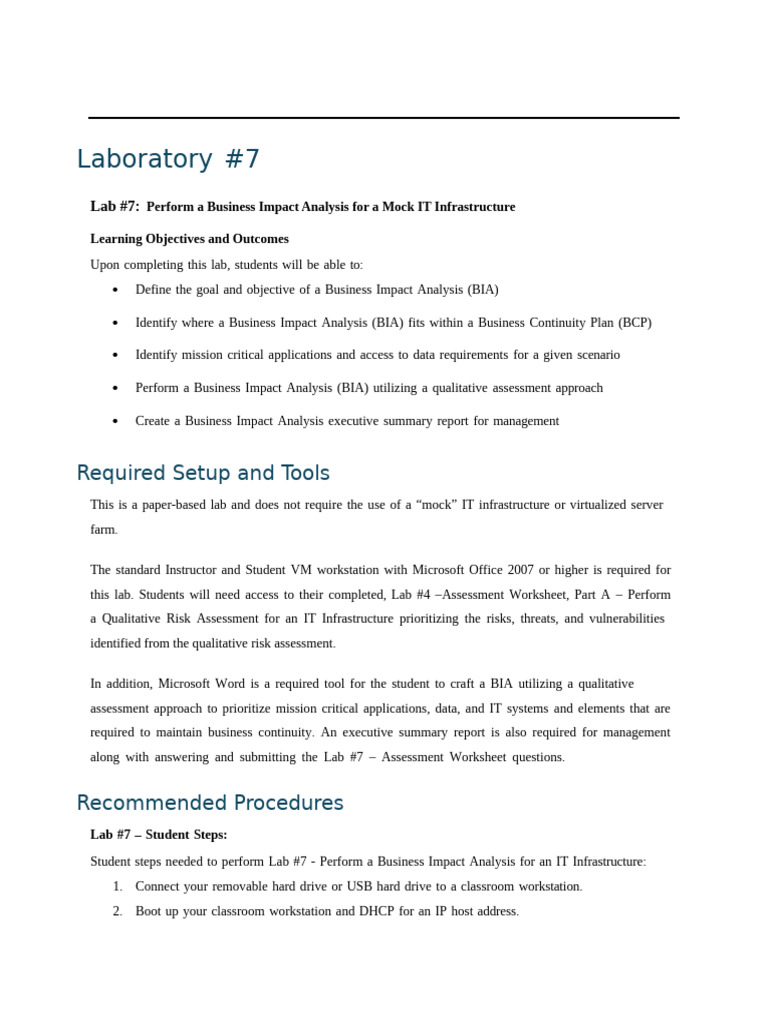 IA1804 IAA202 Nguyen Viet Quan HE171453 Lab7 | PDF | Computing | Disaster Recovery