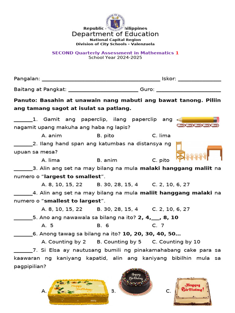 Q2_MATH_GRADE1_PT | PDF