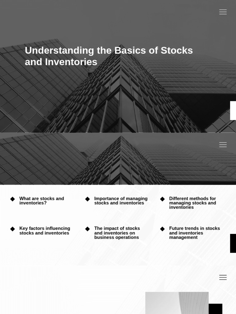 Stocks and Inventories Management Guide | PDF | Inventory | Supply Chain