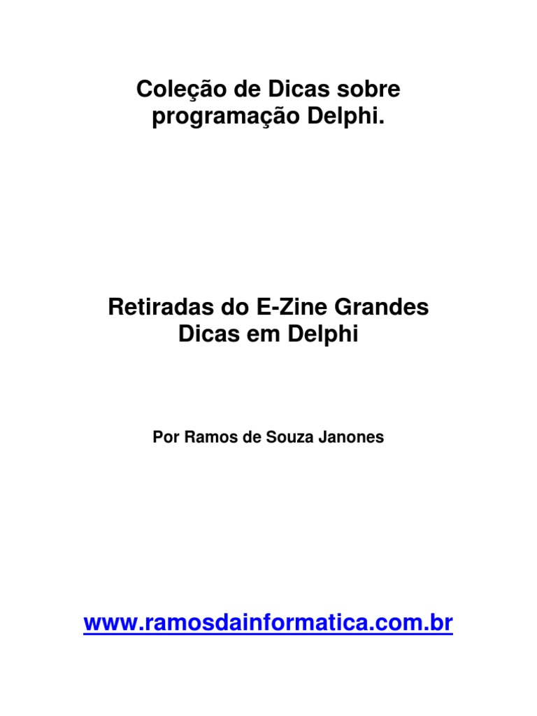Dicas Delphi | PDF | Microsoft Windows | E-mail