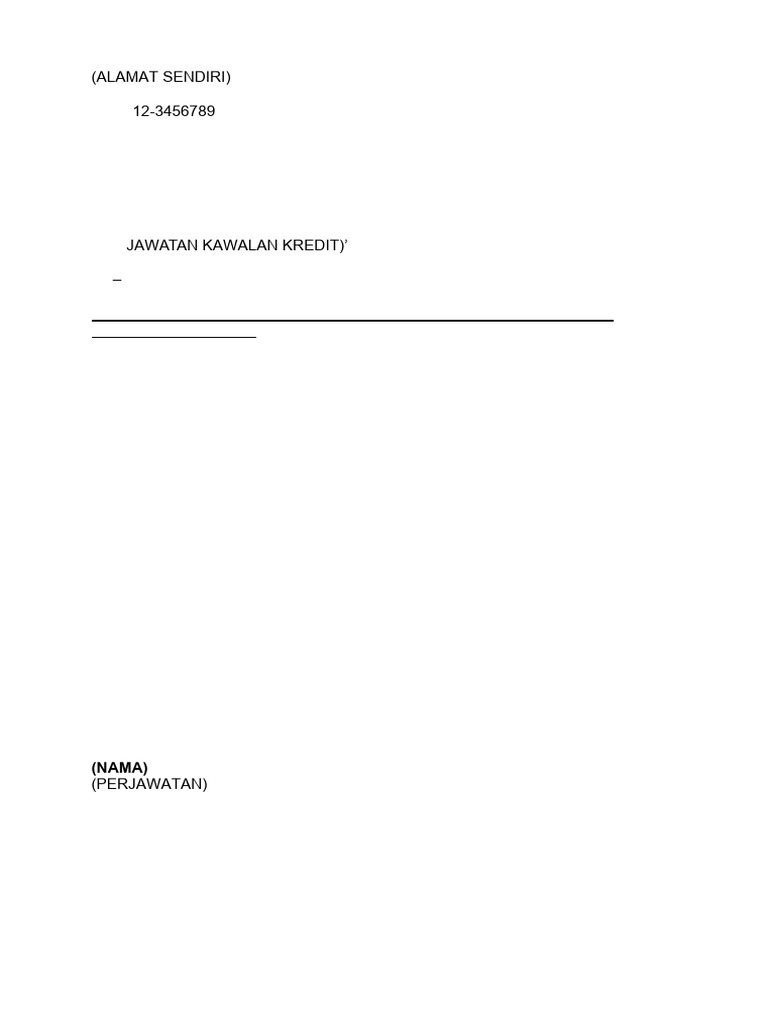 Contoh Permohonan Tuntutan Rebate Bagi Penyelesaian Easy Payment Plan | PDF