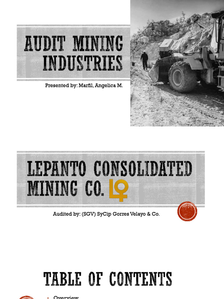 Lepanto Consolidated Mining Co | PDF | Mining | Going Concern