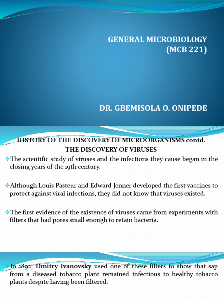 MCB 221 PPT 1C | PDF | Virology | Microbiology