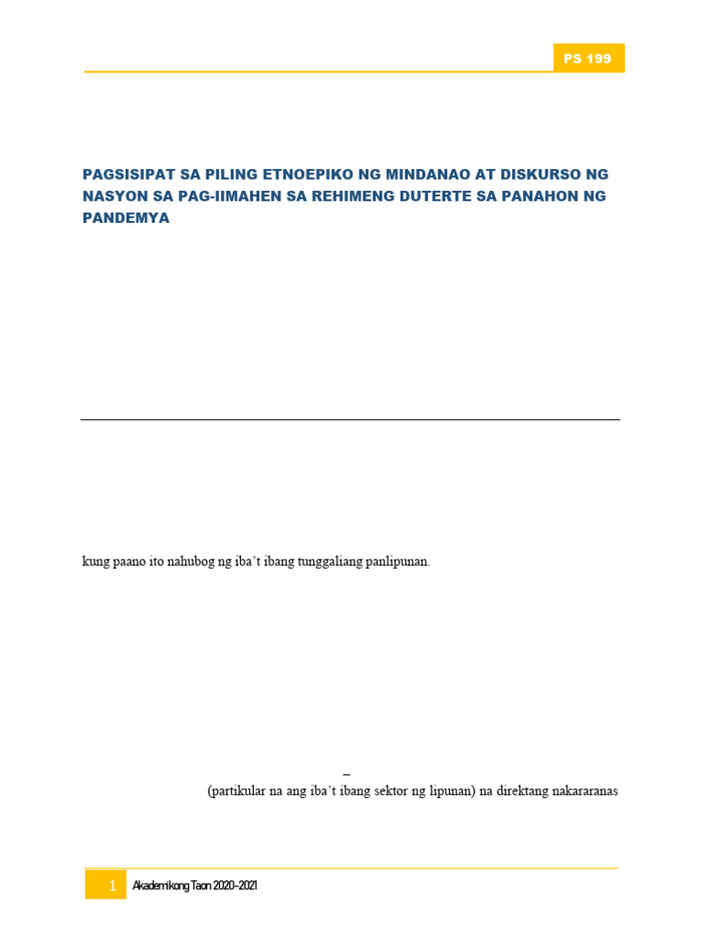 PS-199_MARIANO-SALDRIN_201921876_PROPOSAL-SA-PANANALIKSIK-2 | PDF