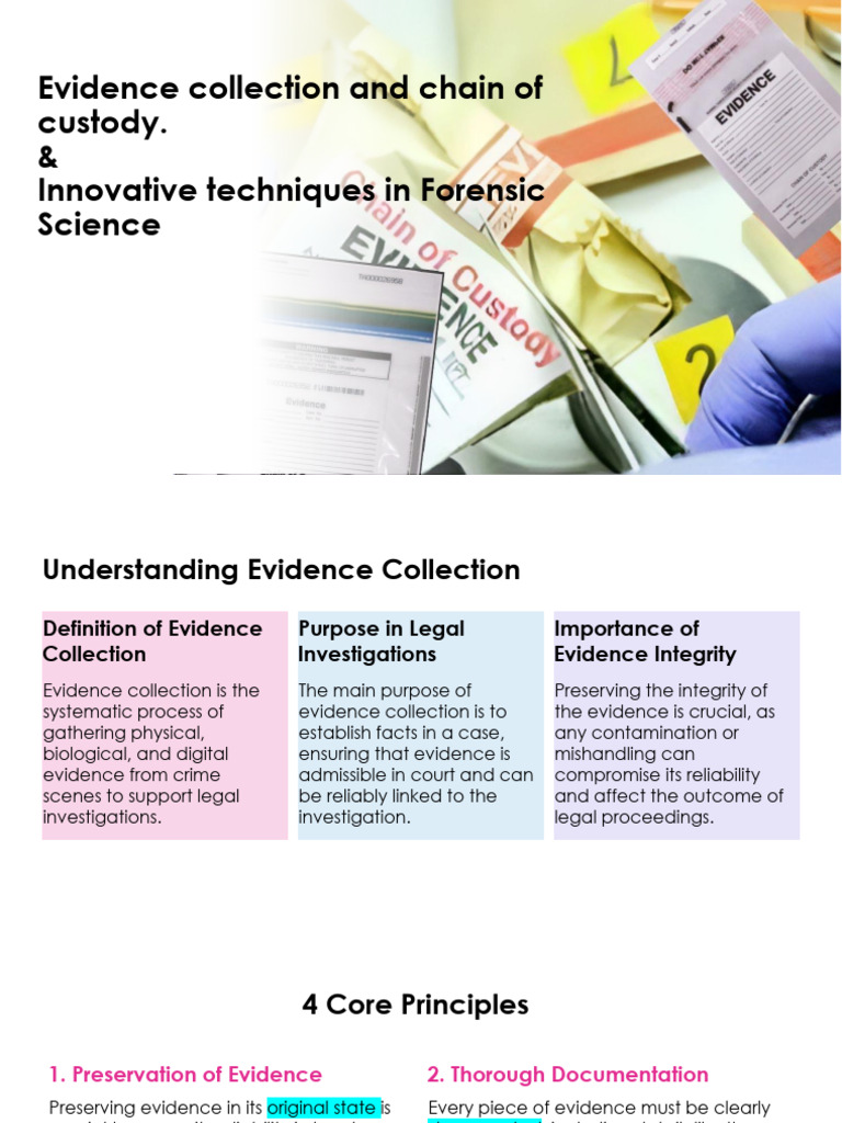Evidence Collection, Chain of Custody, Innovations in Forensic Science | PDF | Digital Forensics ...