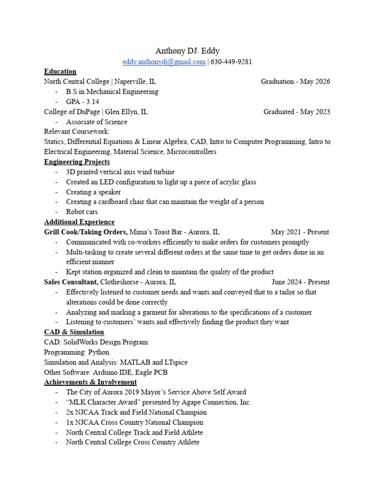 Anthony's Resume | PDF
