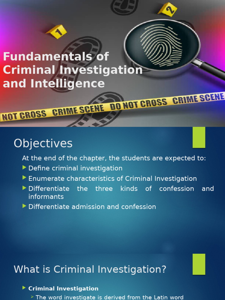Criminal Investigation Basics | PDF | Crime Scene | Forensic Science