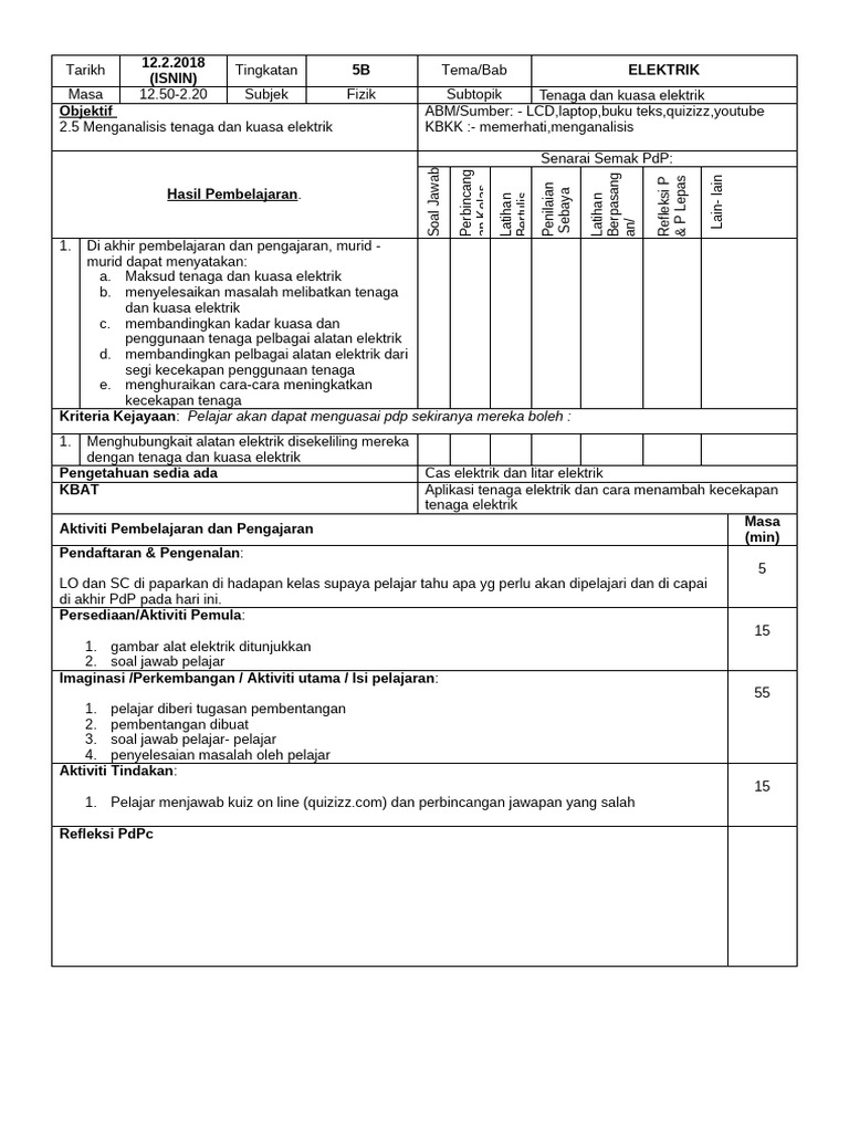 ISNIN FIZIK 5B | PDF