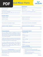 Unaccompanied Minor Form | PDF