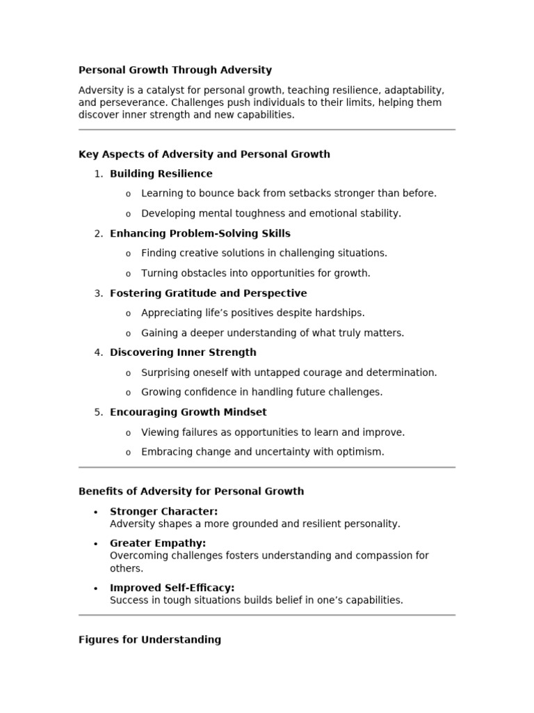 Personal Growth Through Adversity | PDF | Psychological Resilience ...