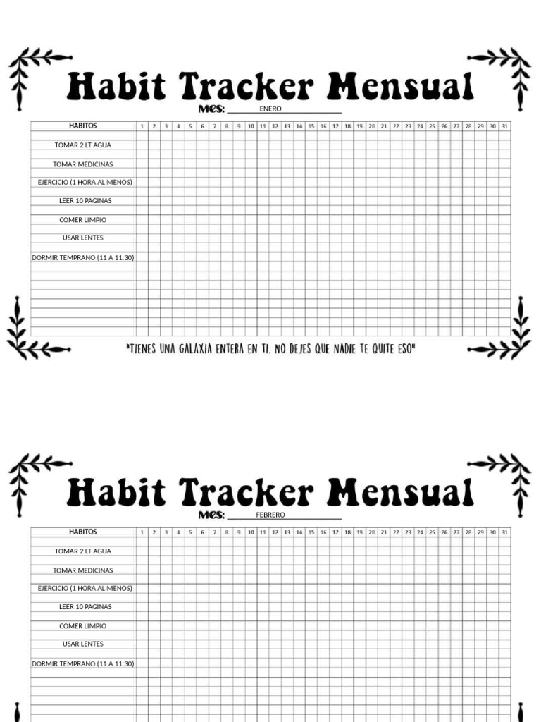 01 Habit Tracker Daily | PDF