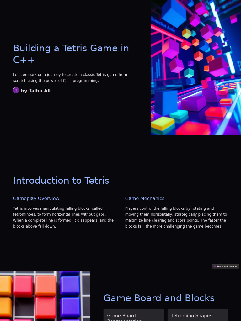 Building A Tetris Game in C | PDF | Computer Keyboard | Computing